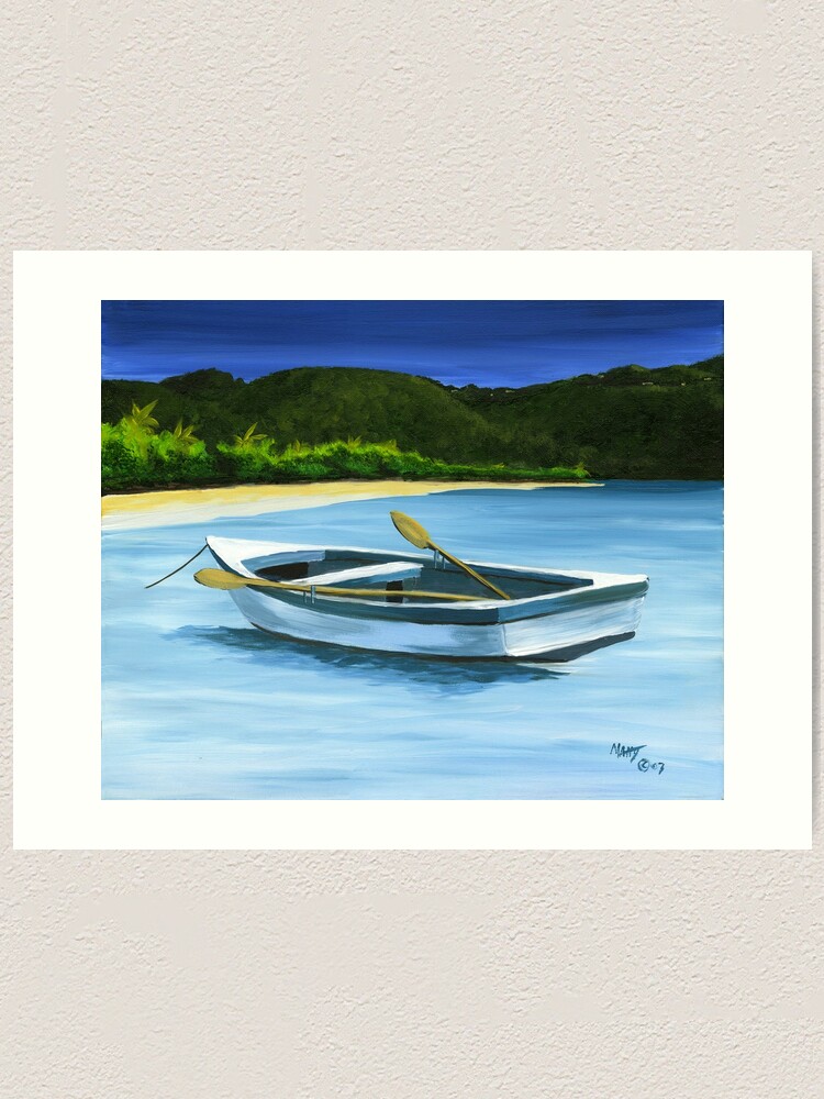 "" St John Dinghy " Trunk Bay St John USVI" Art Print by MattyDread ...