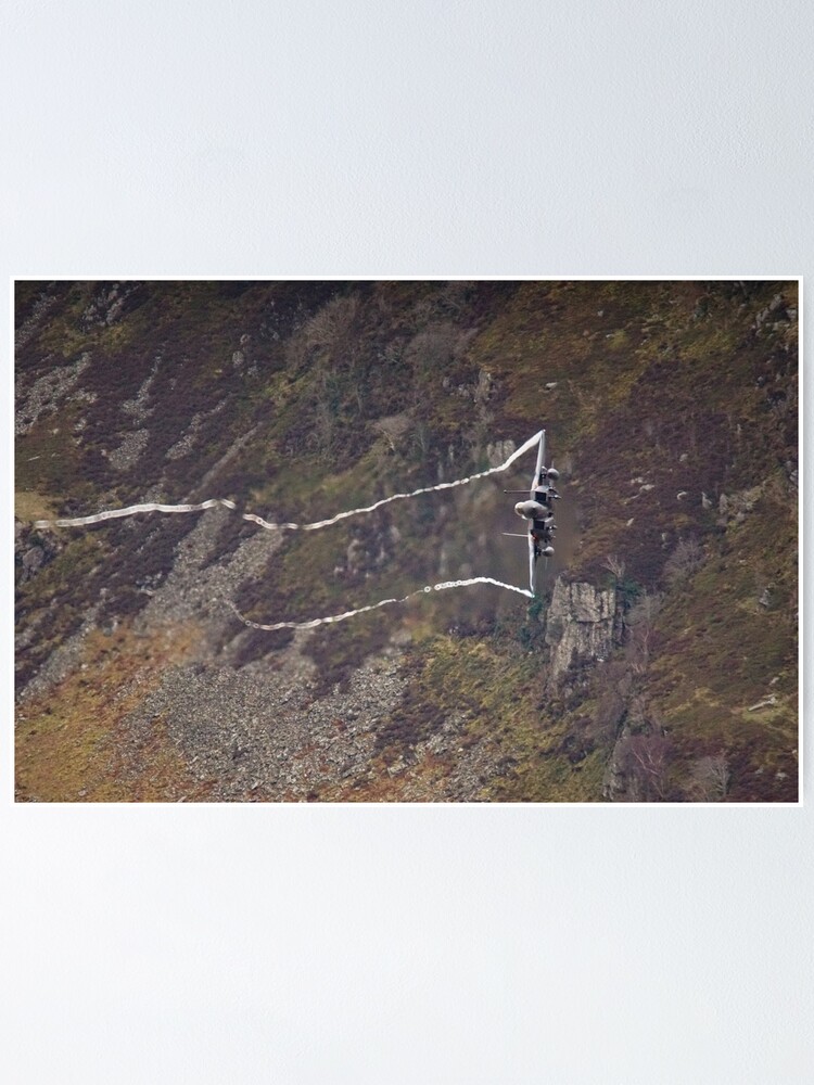 "F-15 with streamers, Bwlch, Mach Loop, Wales" Poster for Sale by ...