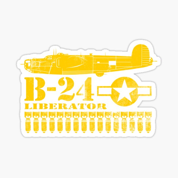"B-24 Liberator (distressed) " Sticker by StrongVlad | Redbubble