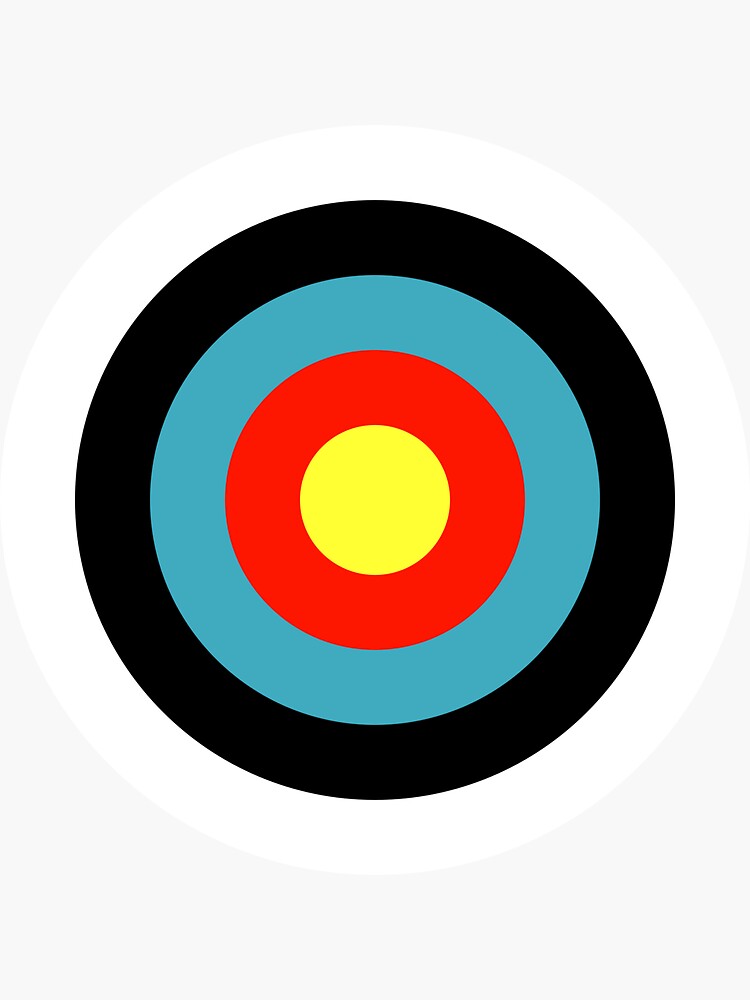 Bullseye Archery Target Shooter Rings Sticker for Sale by phoxydesign Redbubble