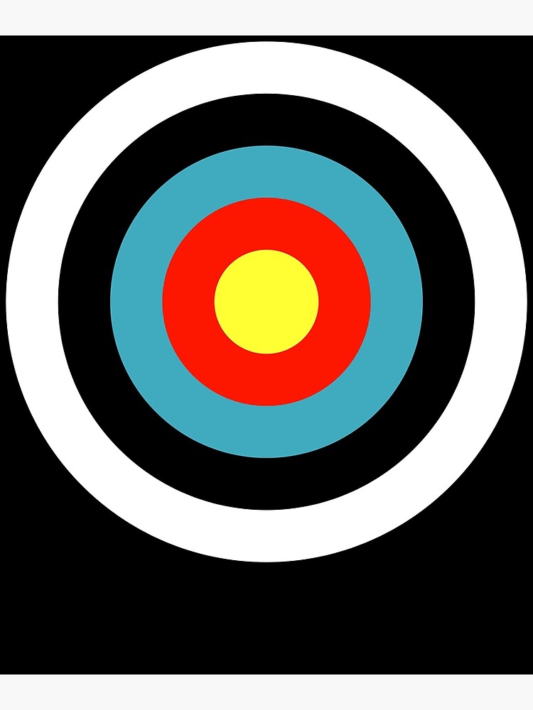 "Bullseye Archery Target Shooter Rings" Art Print for Sale by ...