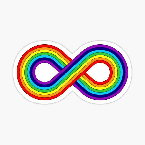 "Rainbow infinity" Sticker for Sale by elfina | Redbubble