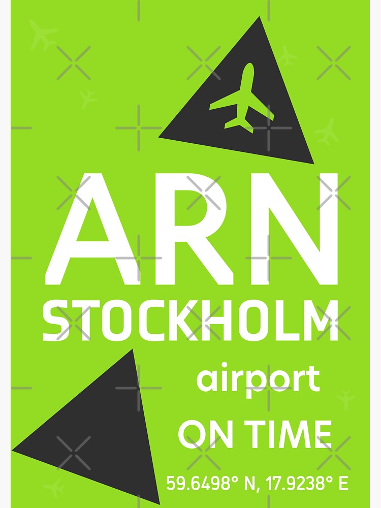 "Stockholm ARN Green" Sticker by Aviators | Redbubble
