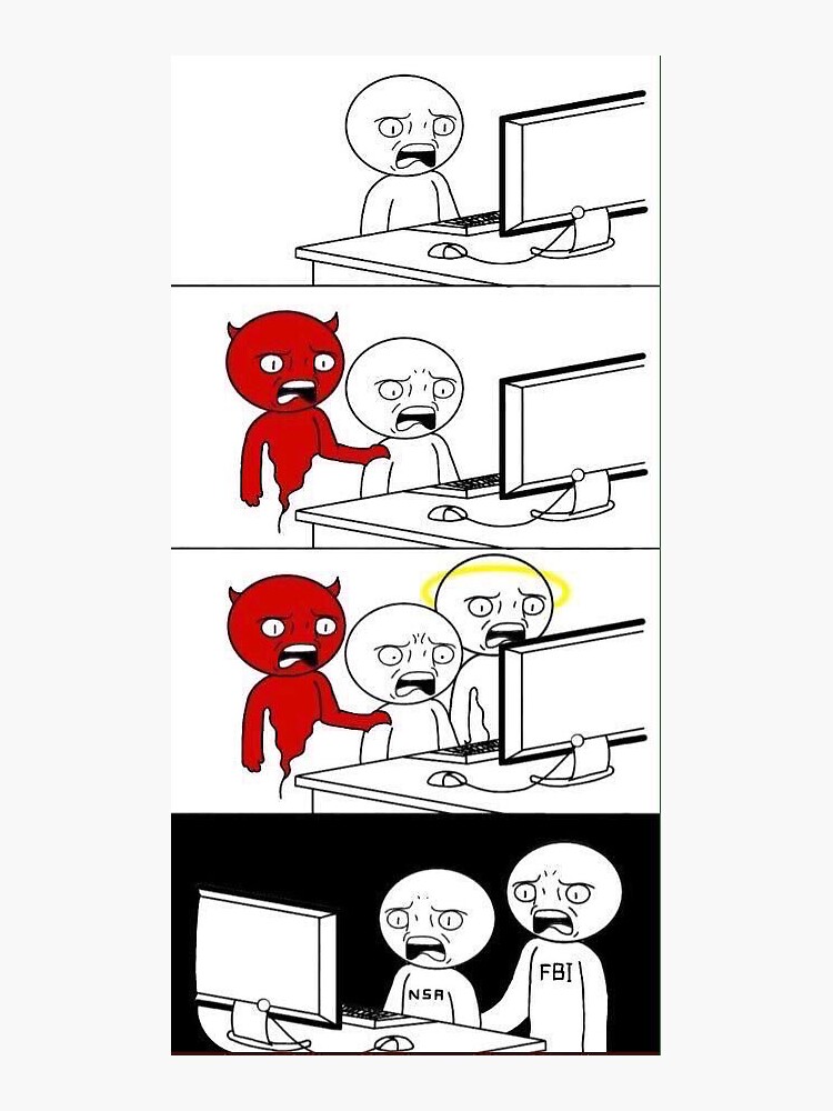 "NSA / FBI meme" Sticker for Sale by Rooox | Redbubble