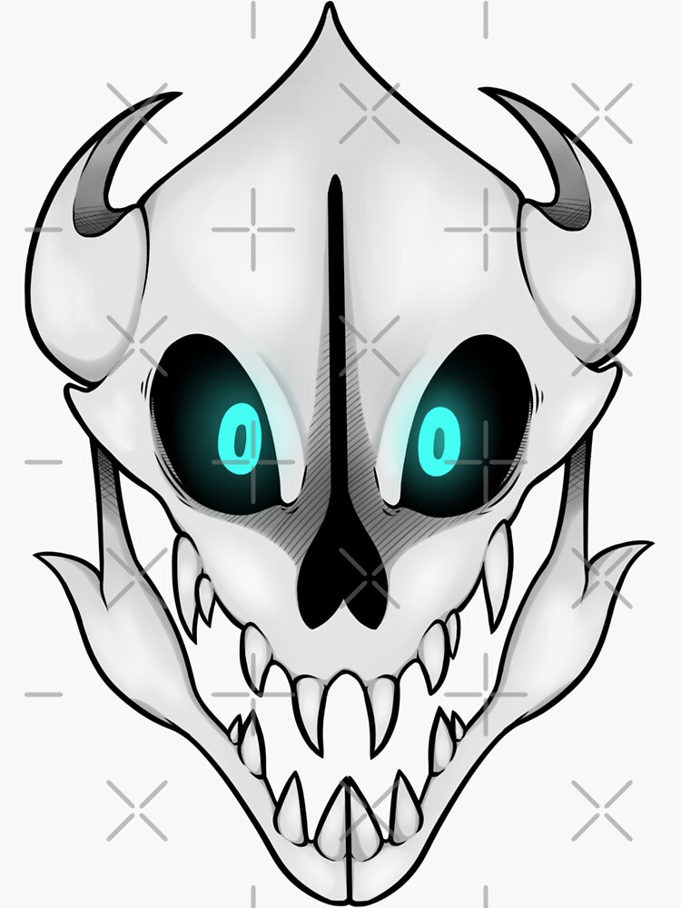 "Gaster Blaster" Sticker for Sale by MLolotte | Redbubble