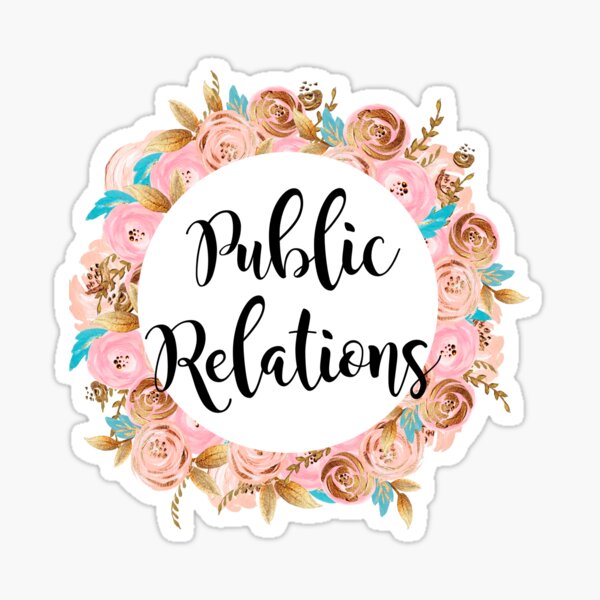 "Public relations" Sticker for Sale by EvyStickersx | Redbubble