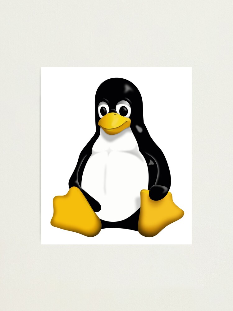 Lámina fotográfica «Linux Tux penguin Logo » de FreakStuff | Redbubble