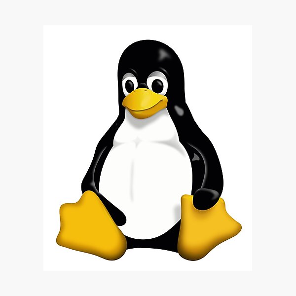 Lámina fotográfica «Linux Tux penguin Logo » de FreakStuff | Redbubble
