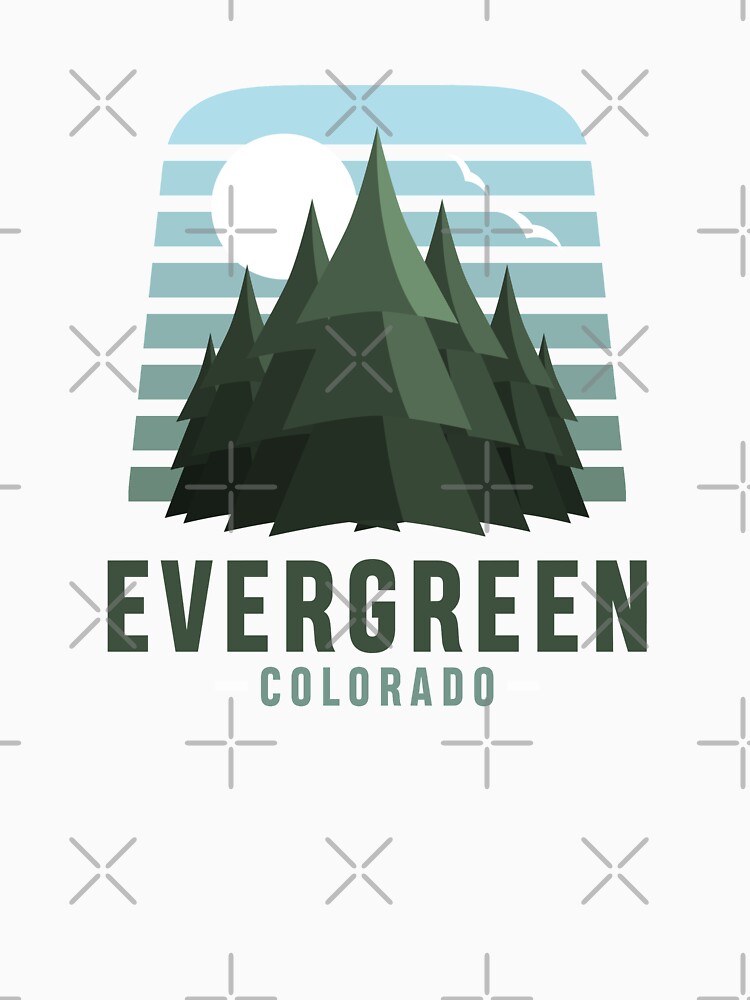 "Evergreen, Colorado Design" T-shirt for Sale by davidspeed | Redbubble ...