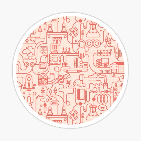 "Science Circle In White" Sticker for Sale by Levn | Redbubble