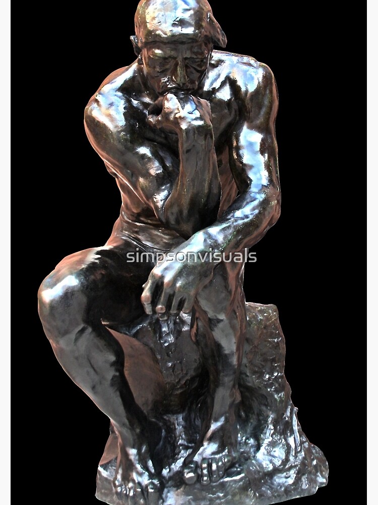 "The Thinker by Auguste Rodin" Spiralblock von simpsonvisuals | Redbubble