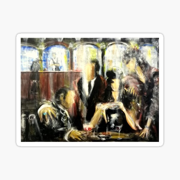 "Café atmosphere" Sticker for Sale by phildoris | Redbubble