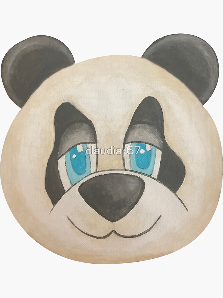 "Panda Bear Face" Sticker for Sale by claudia-67 | Redbubble