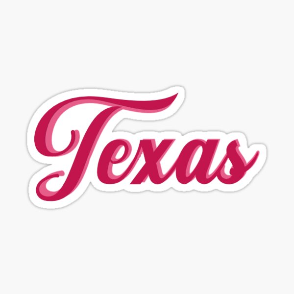 "texas" Sticker for Sale by brooke-rebe | Redbubble