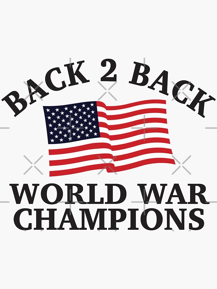 "Back 2 Back Champs - 2" Sticker by BrightFeather | Redbubble