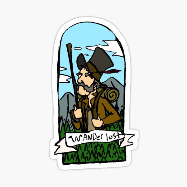 "Wander lust" Sticker for Sale by Smiler-Grogan | Redbubble