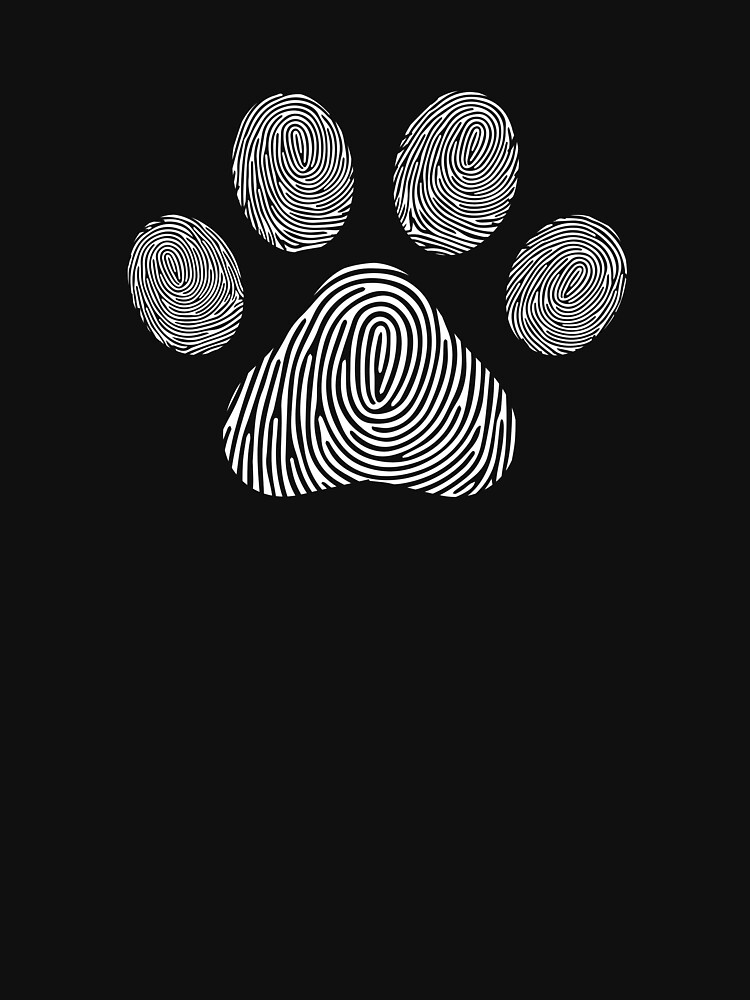 "Cute Dog Paw Print Fingerprint Cool For Dog Lover" T-shirt by BUBLTEES ...