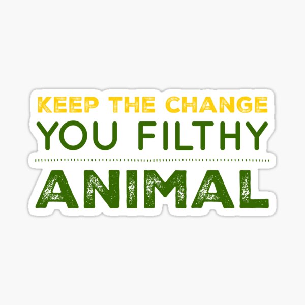 "Filthy Animal -Christmas Movie Quote - Home Alone" Sticker for Sale by ...