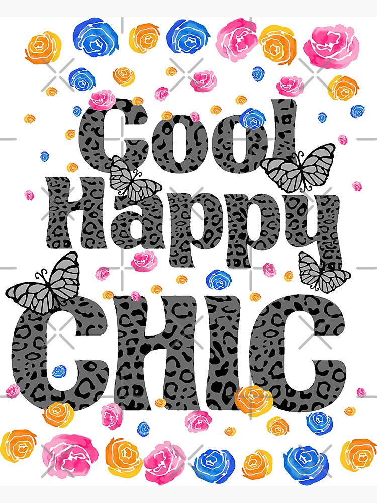 "Cool Happy Chic" Sticker for Sale by leen12 | Redbubble