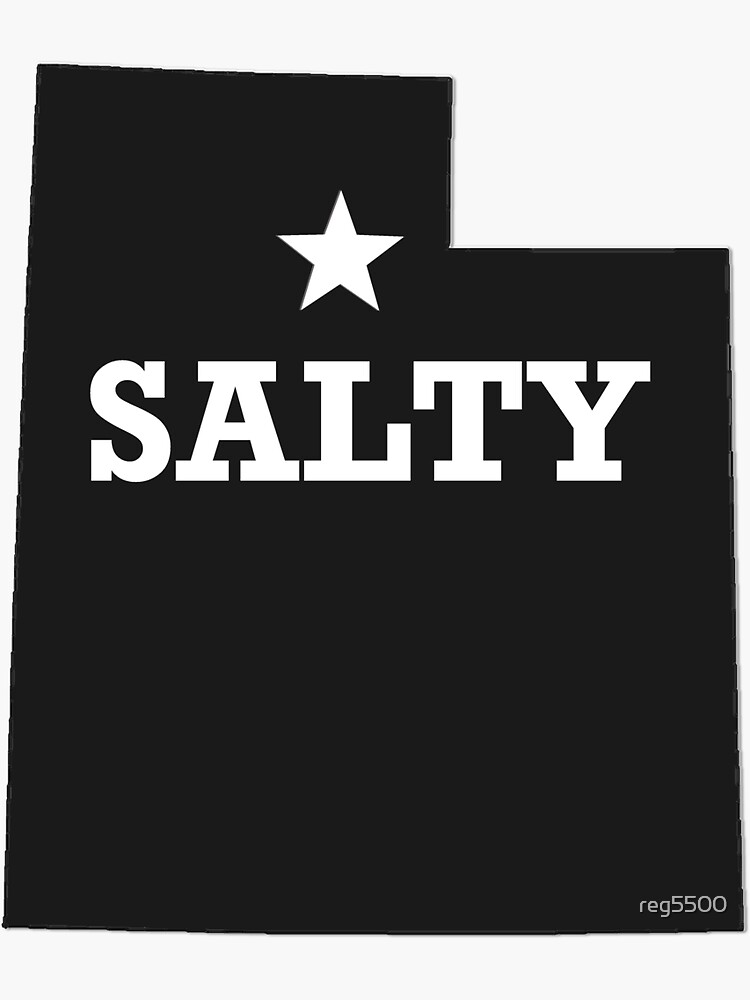 "Salty Utah Logo Salt Lake City SLC State Map" Sticker by reg5500 ...