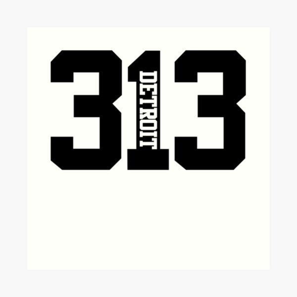 "313 Detroit" Art Print for Sale by Michigan Creative | Redbubble