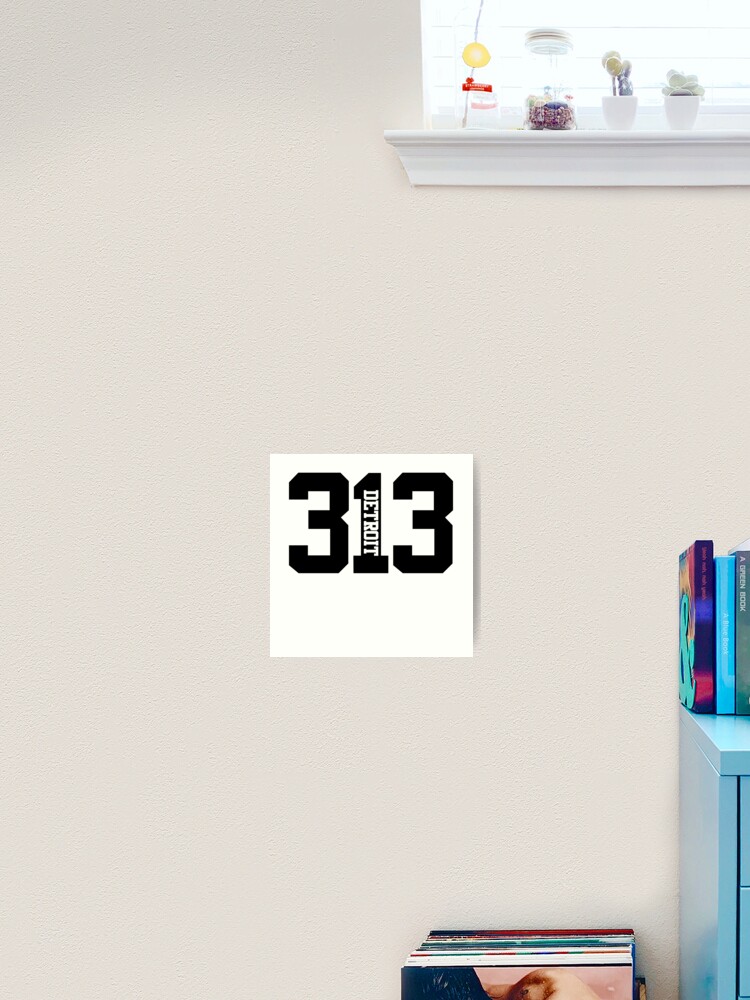 "313 Detroit" Art Print for Sale by Michigan Creative | Redbubble