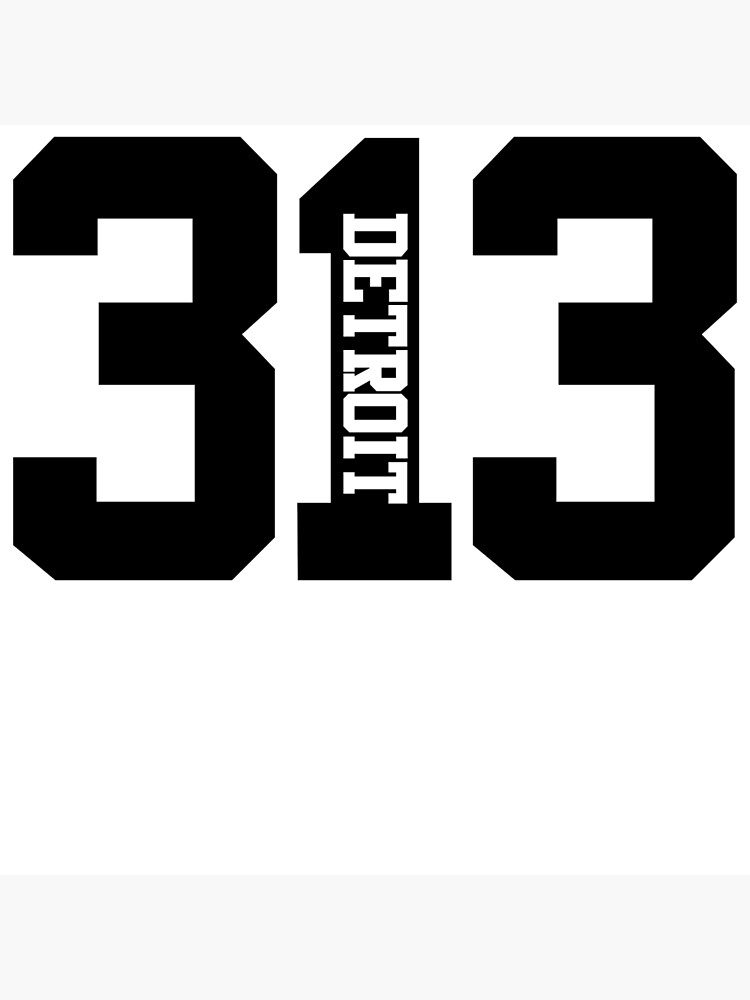 "313 Detroit" Art Print for Sale by Michigan Creative | Redbubble
