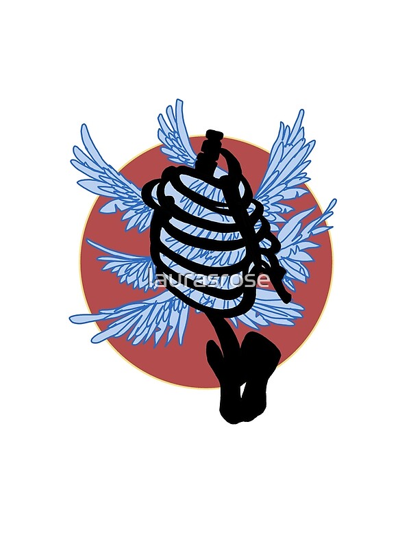 "Winged Skeleton" by laurasrose | Redbubble