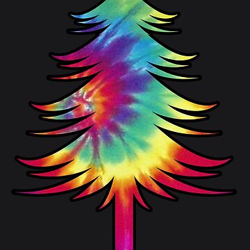 "Tie Dye Christmas Tree Art | Colorful Tye Dye Design" Sticker for Sale ...