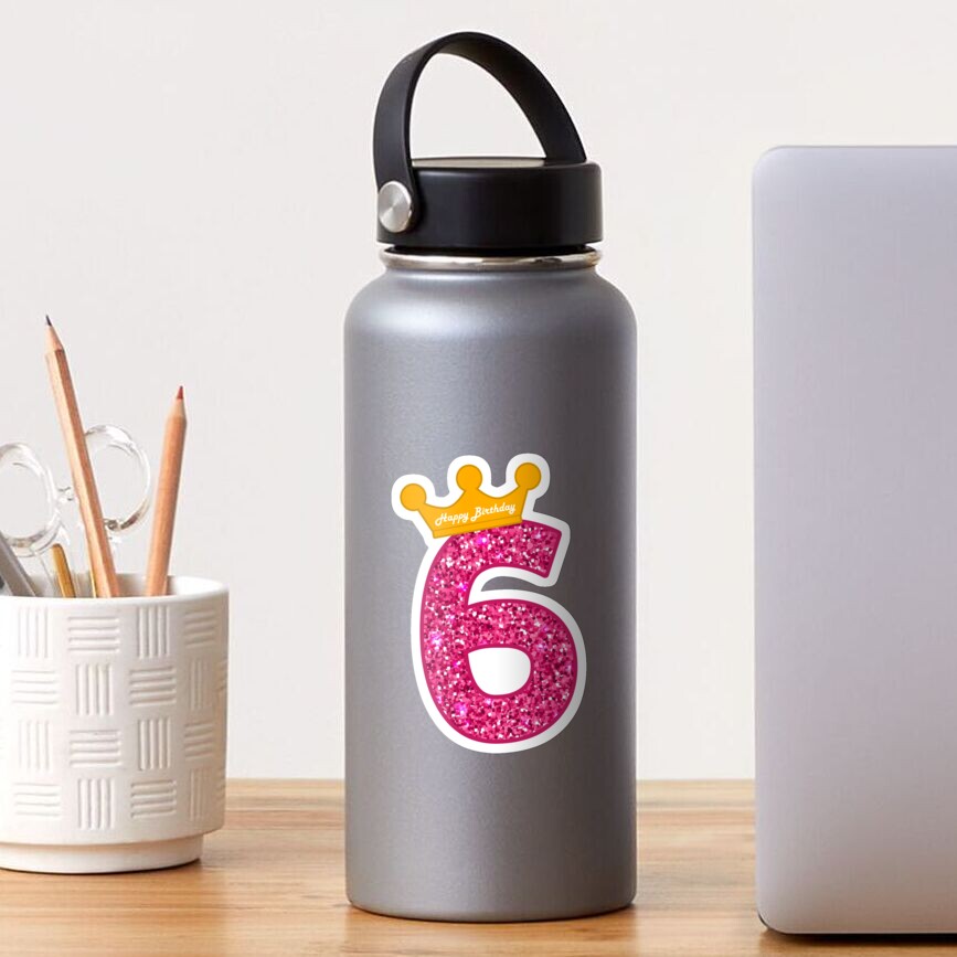 "Happy Birthday Art, Girls 6th Party 6 Years Old Bday" Sticker for Sale ...