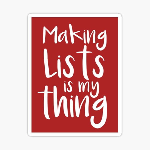 "Santa like to make lists. Making lists is my thing" Sticker by ...