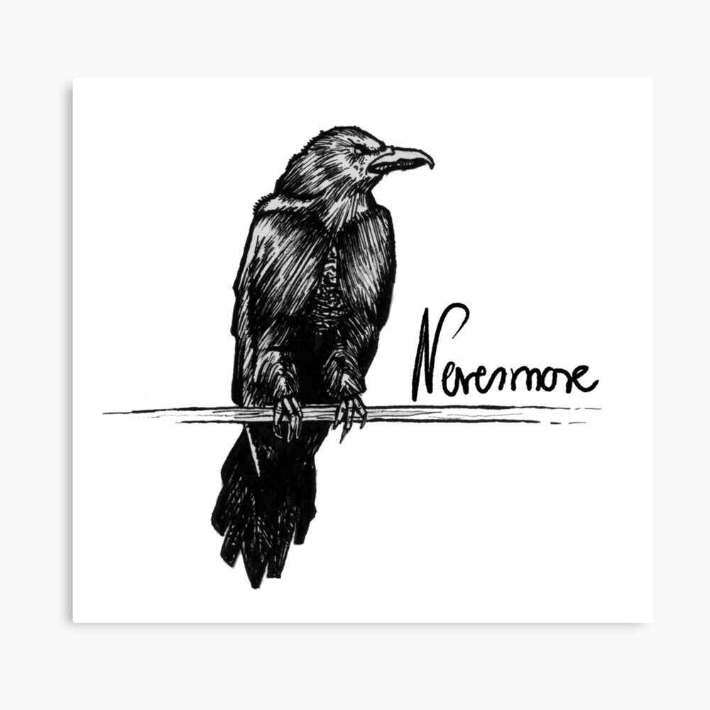 Quoth The Raven Nevermore Quote Art Print Edgar Allan Poe