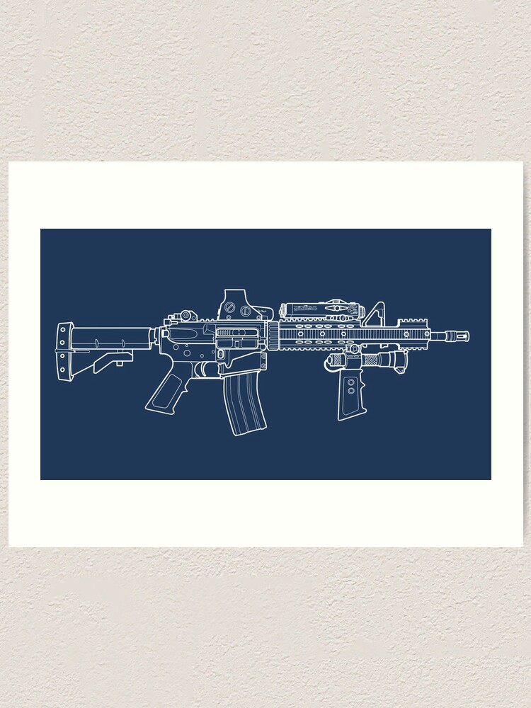 "M4A1 MRE Delta Force WHITE" Art Print by MatthewCHRC | Redbubble