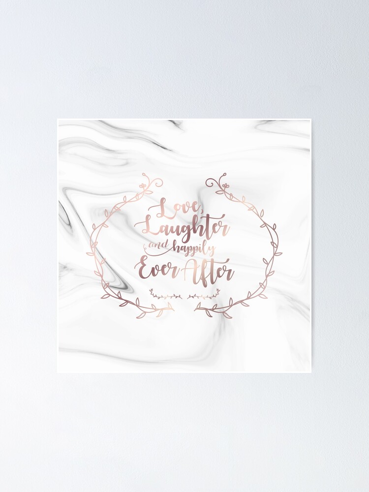 "Wedding quotes marble and rose gold " Poster for Sale by MOKO22 ...