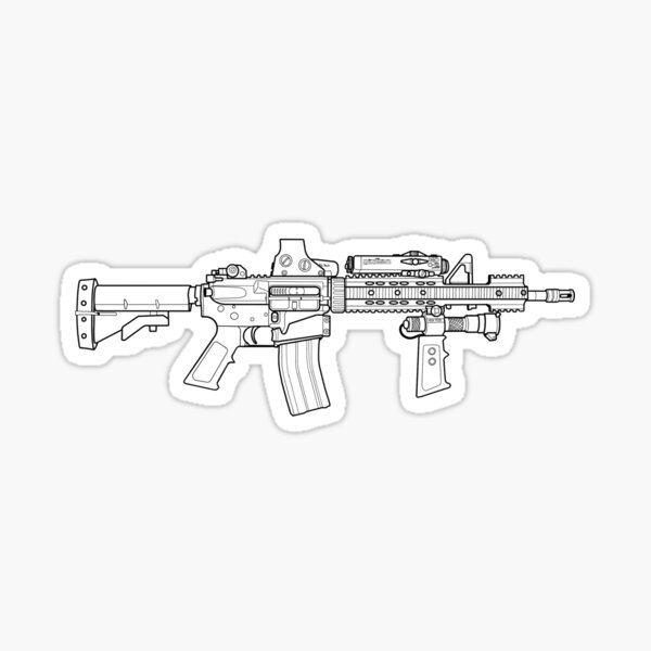 "M4A1 MRE Delta Force BLACK" Sticker for Sale by MatthewCHRC | Redbubble