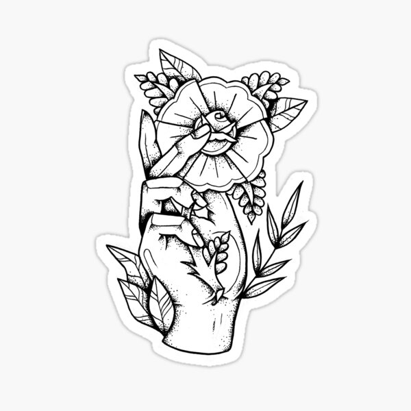 "Hand Rose" Sticker for Sale by ivyklomp | Redbubble