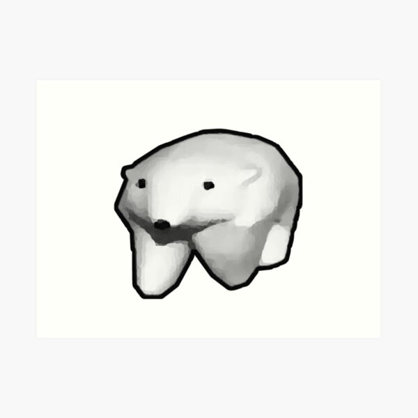"running polar bear gif meme" Art Print for Sale by CleverJane | Redbubble