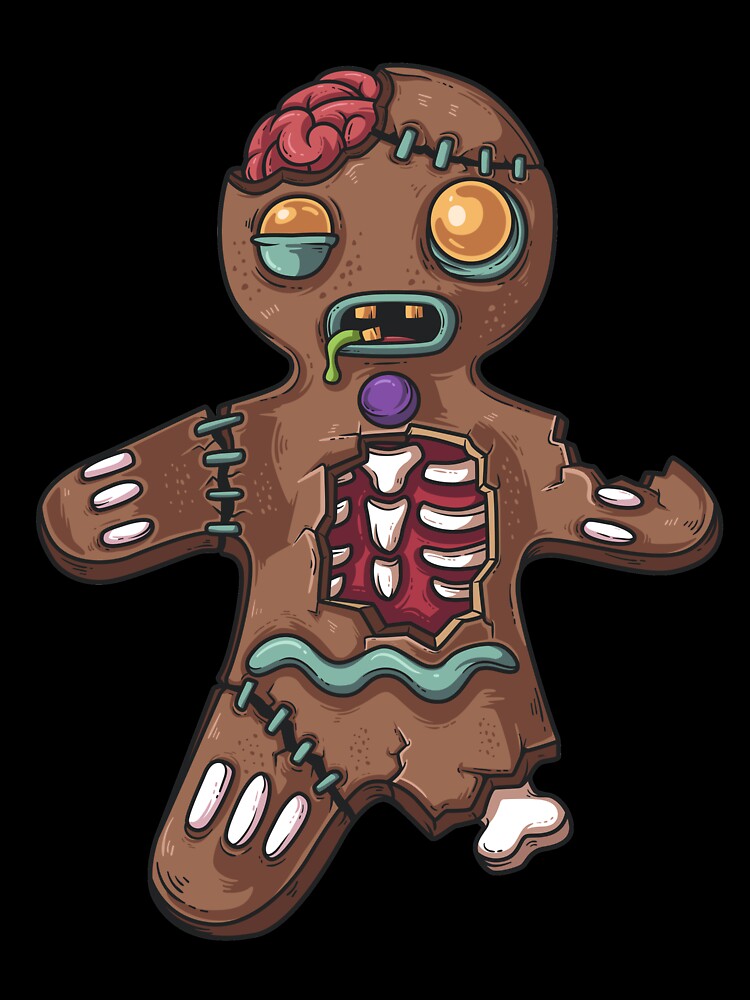 "Zombie Gingerbread Man Funny Christmas Holiday Gift" Kids T-Shirt for ...