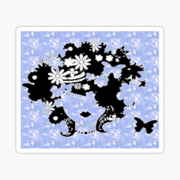 Girl With Curly Hair Sticker By Dickp Redbubble