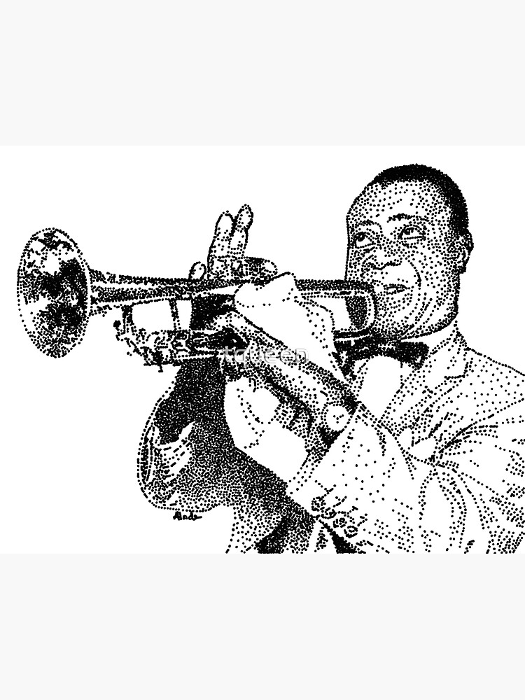 "Jazz musician Louis Armstrong" Sticker by tqueen | Redbubble