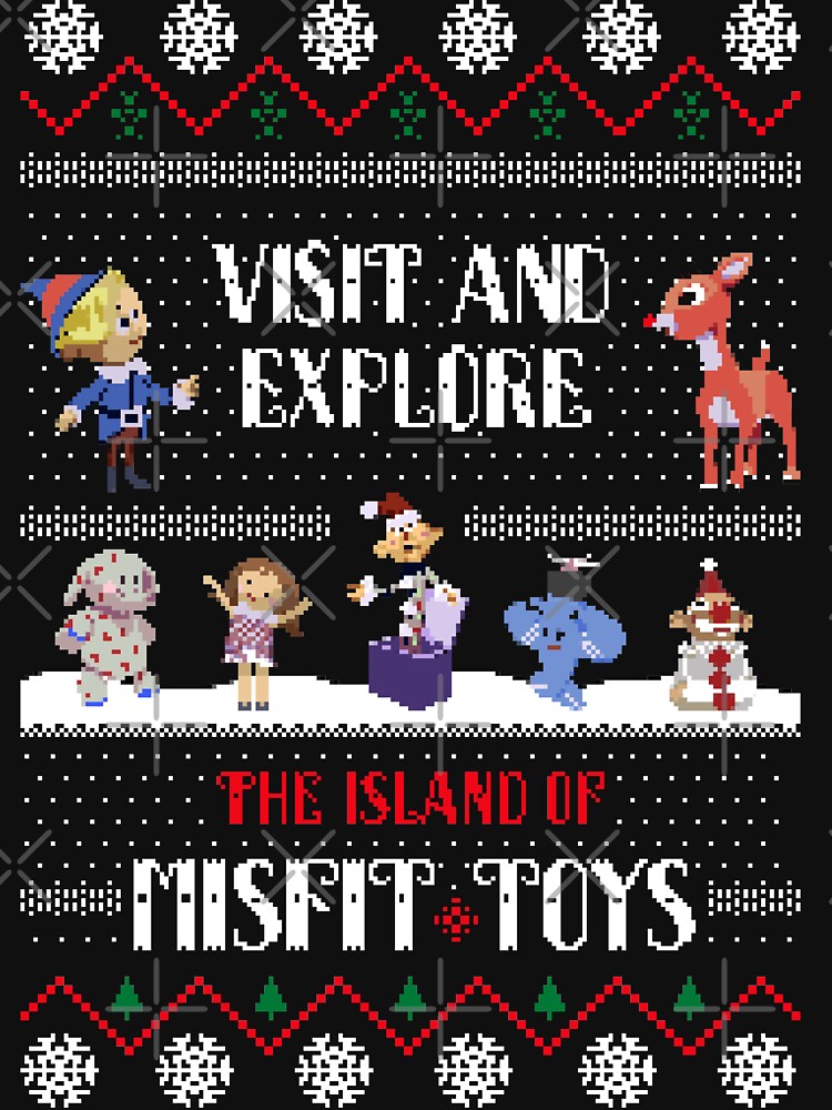 "The Island of Misfit Toys Rudolph Christmas Sweater" Lightweight ...