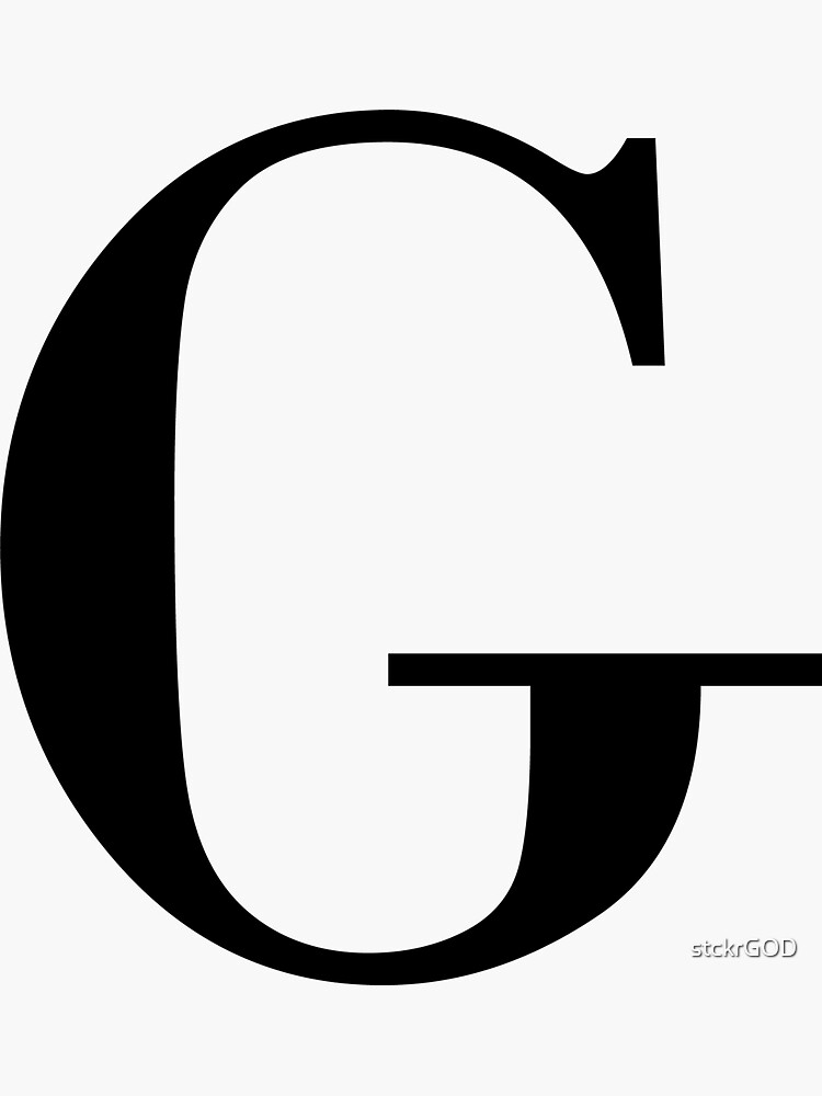 "LETTER G" Sticker for Sale by stckrGOD | Redbubble