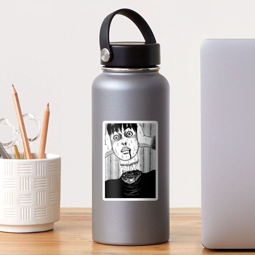 Junji Ito Tomio Red Turtleneck Sticker By Cliqueone Redbubble