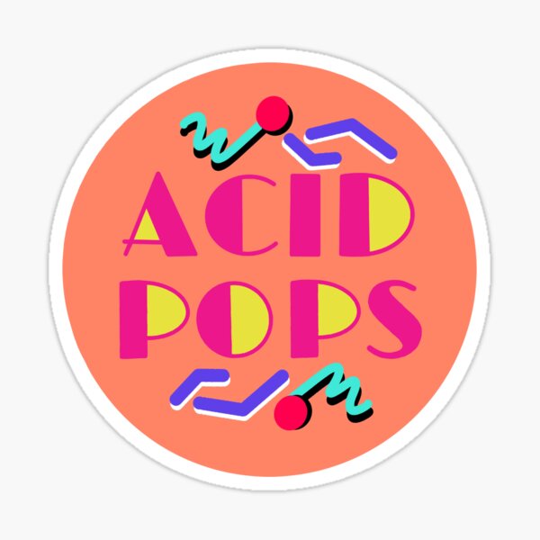 "ACID POPS" Sticker for Sale by sweetgrenadine | Redbubble