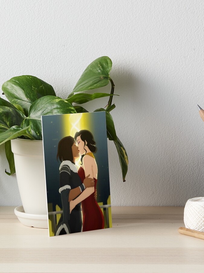 "Korrasami Comic Kiss" Art Board Print by Ansdrela | Redbubble