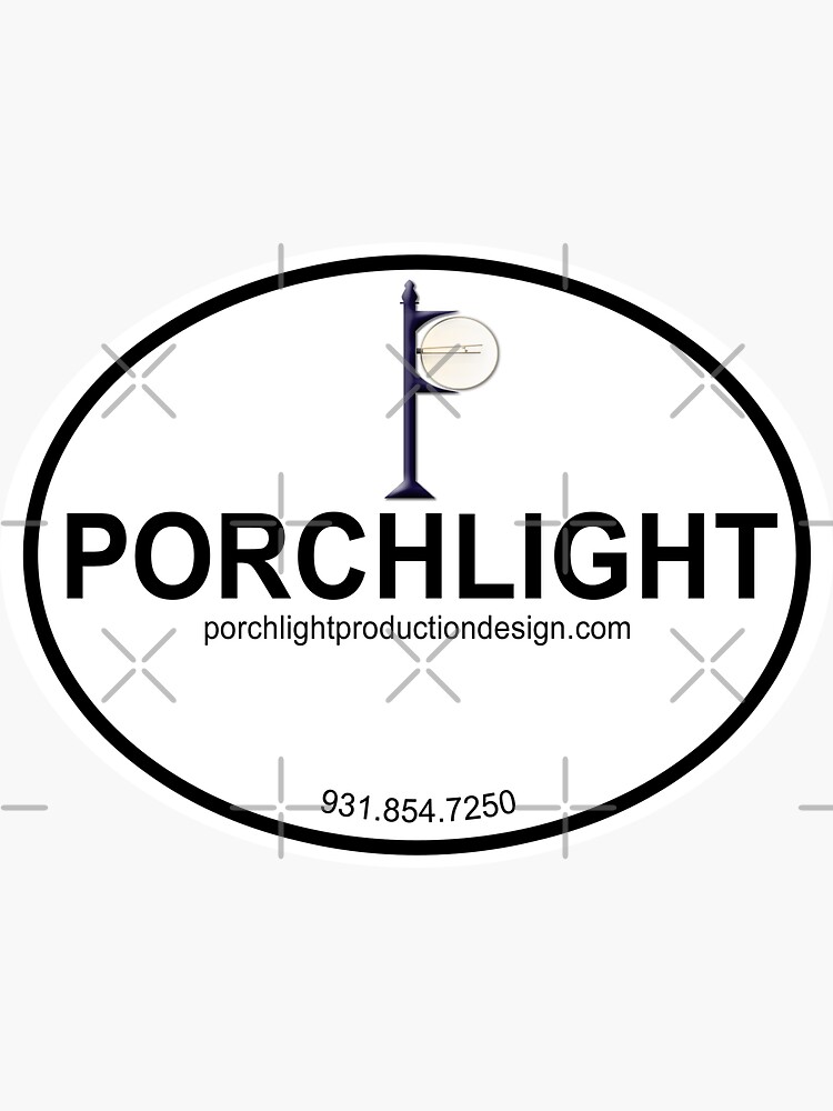 "Porchlight Production & Design Namedrop" Sticker for Sale by ...