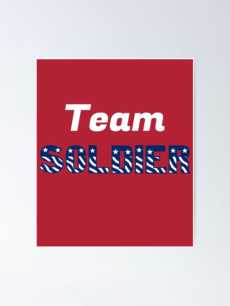 "Team Red White and Blue Soldier Party Games Themed Bib" Poster by ...