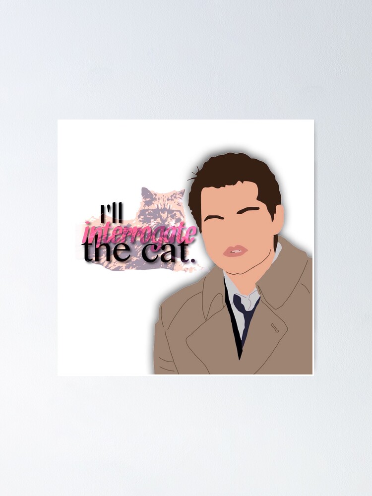 "Cat Interrogation 2" Poster for Sale by emmajo476 | Redbubble