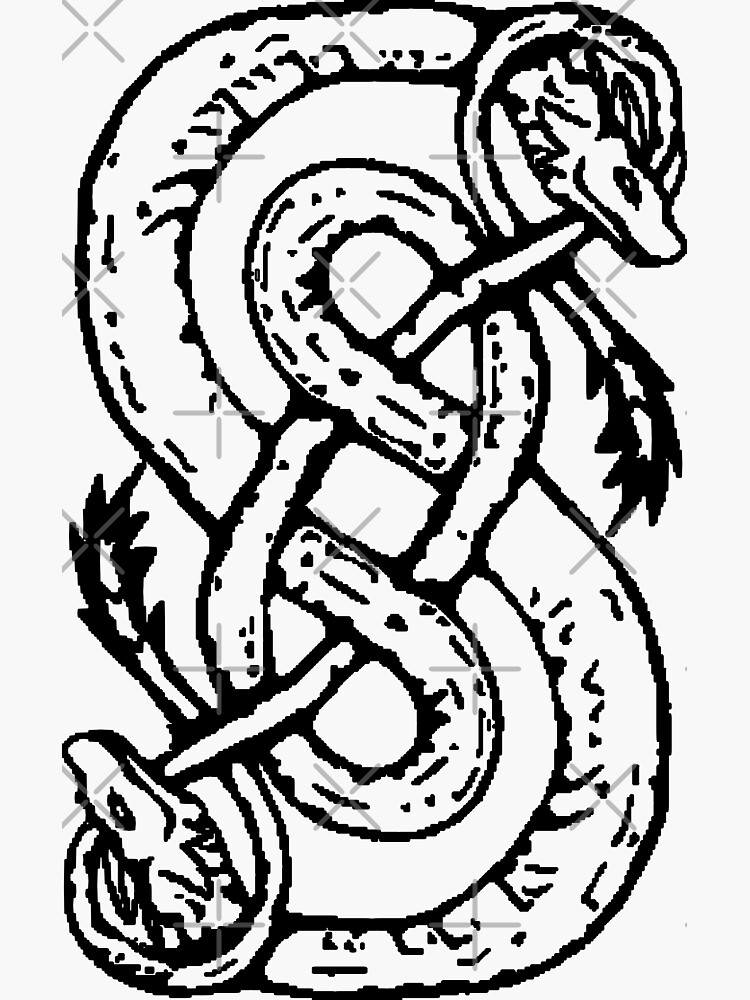 "The Urnes Snakes, ancient symbol associated with Loki. (black ...