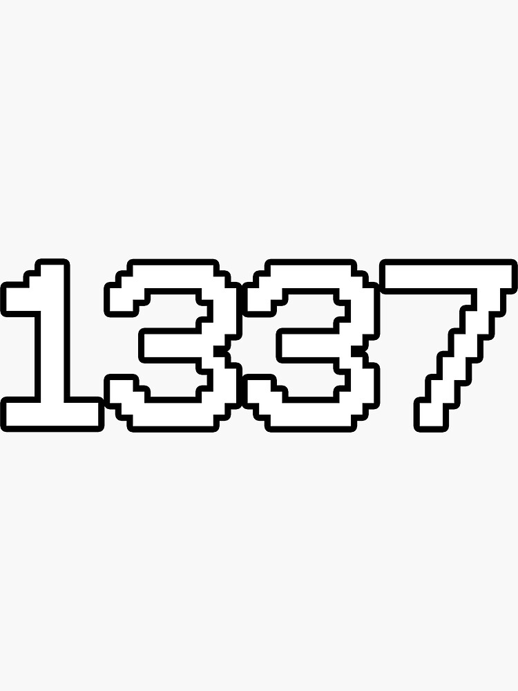 "1337" Sticker for Sale by bolir | Redbubble
